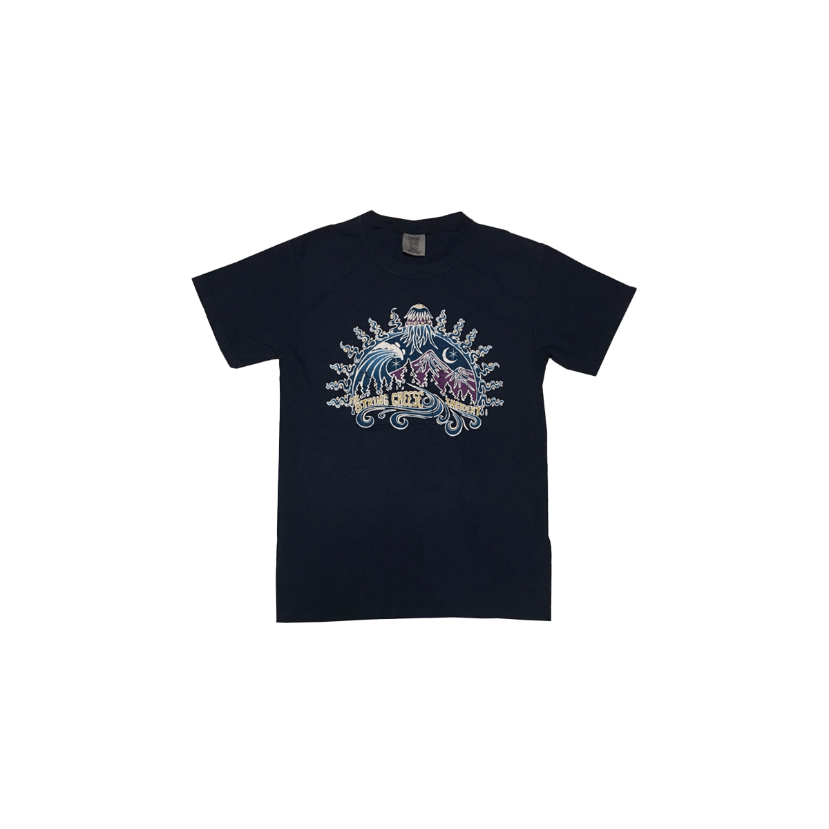 Navy Mountain Wave Tee – Merch Shops by Press Press Merch