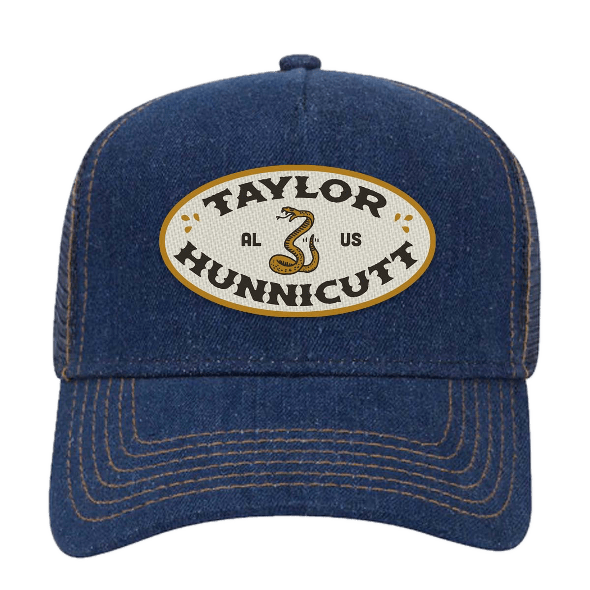TH Snake Logo Patch Denim Trucker Hat – Merch Shops by Press Press Merch